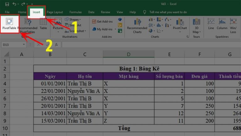 Cách Sử Dụng Pivot Table Trong Excel Lập Báo Cáo, Lọc Dữ Liệu