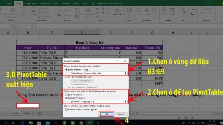 Cách Sử Dụng Pivot Table Trong Excel Lập Báo Cáo, Lọc Dữ Liệu