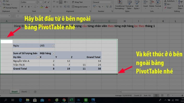 Cách Sử Dụng Pivot Table Trong Excel Lập Báo Cáo, Lọc Dữ Liệu
