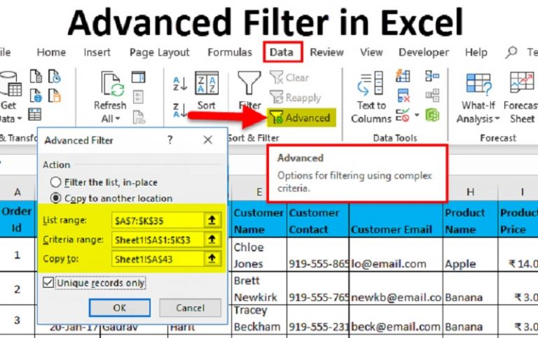 Cách Dùng Advanced Filter Trong Excel Lọc Dữ Liệu Nâng Cao