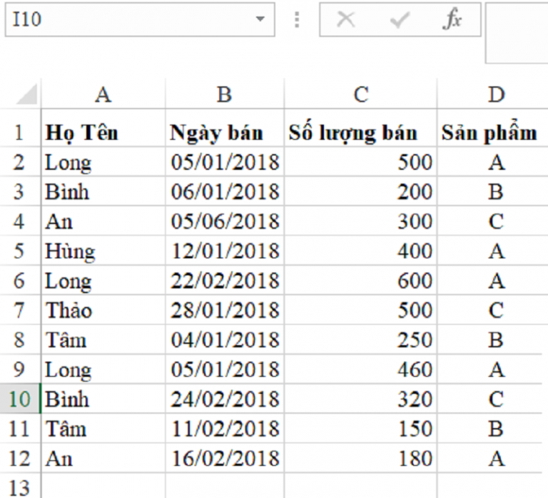 Cách Dùng Advanced Filter Trong Excel Lọc Dữ Liệu Nâng Cao